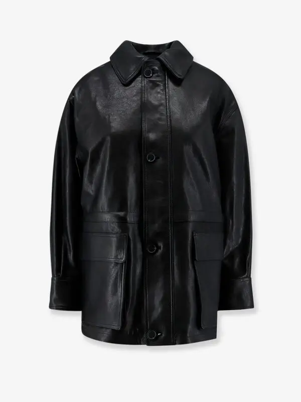 ARMA Maeve Leather Jacket With Front Button Fastening