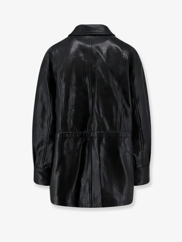 ARMA Maeve Leather Jacket With Front Button Fastening