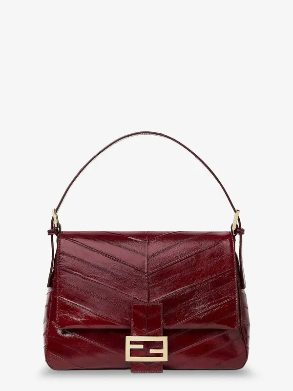 Fendi Flap 26325 Missina Leather Shoulder Bag