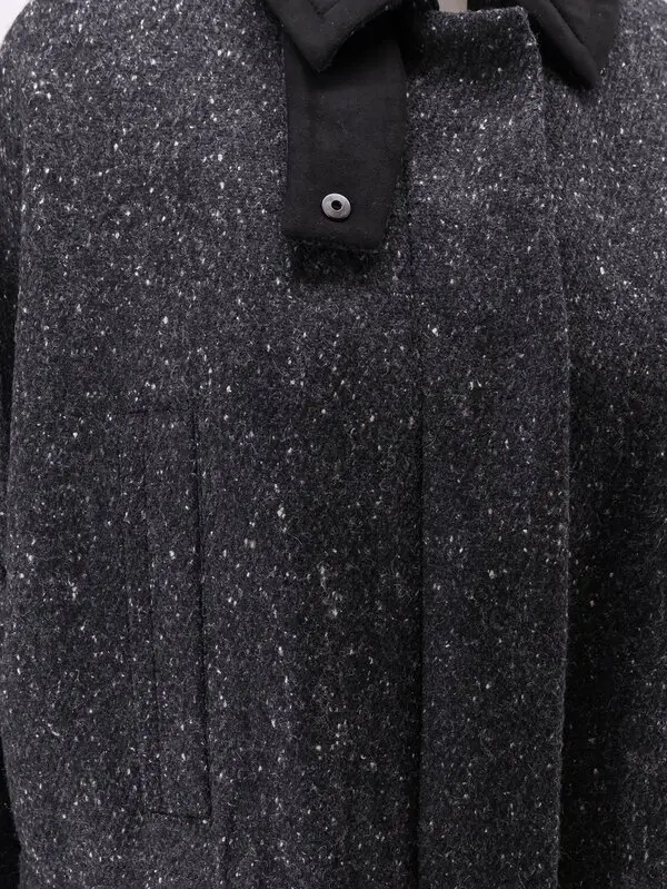 HEVO Casteldelmonte Wool Blend Coat - Black