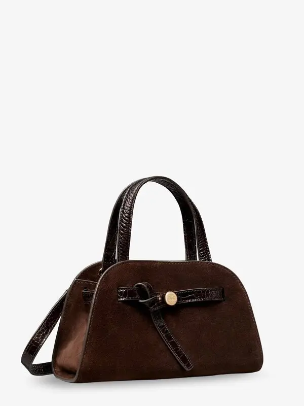 Tory Burch Romy Small Suede Satchel Bag With Shoulder Strap