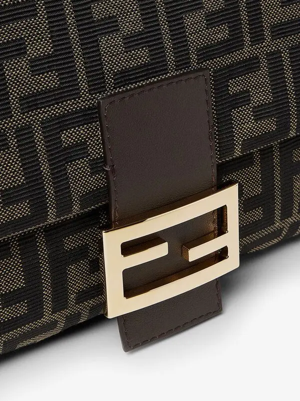 Fendi Flap 26325 Ff Zucca Jacquard Shoulder Bag - Brown