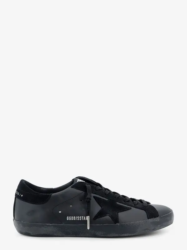 GOLDEN GOOSE Super Star Classic With List Leather Sneakers - Black