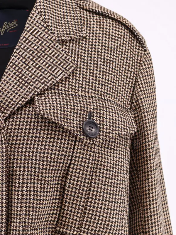 Seafarer Cris Wool Jacket With Houndstooth Pattern