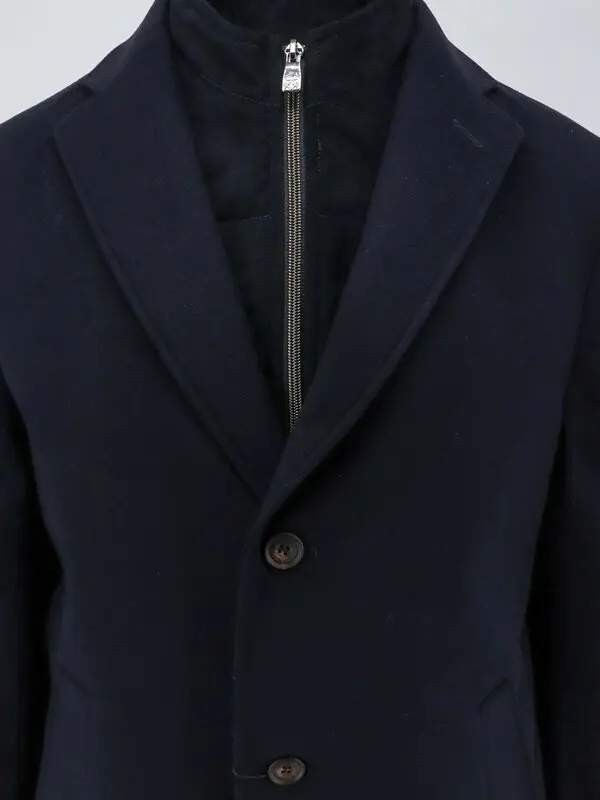 Corneliani Casual Singlebreasted Wool And Cashmere Coat