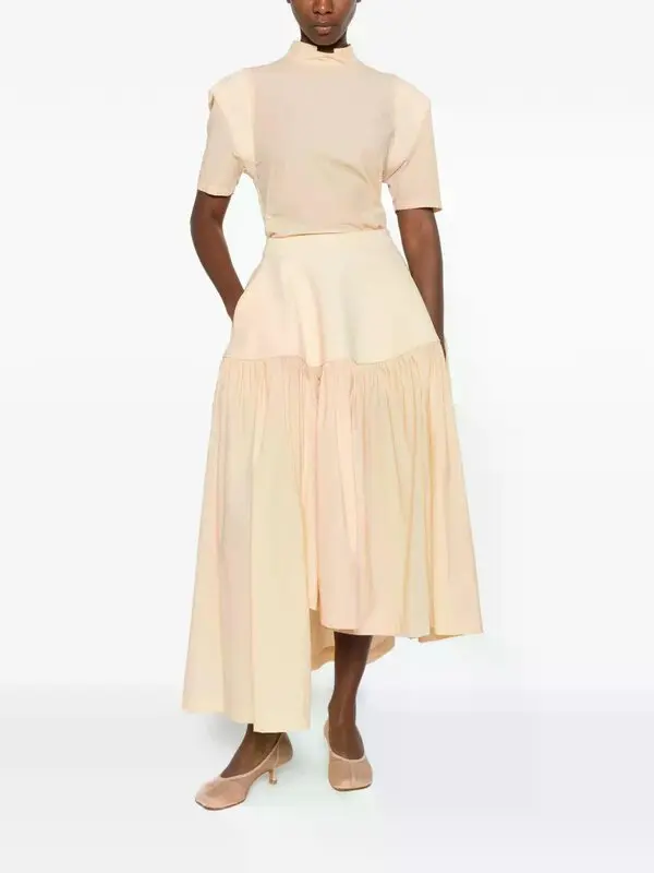 Issey Miyake Panelled High-neck Top - Neutrals