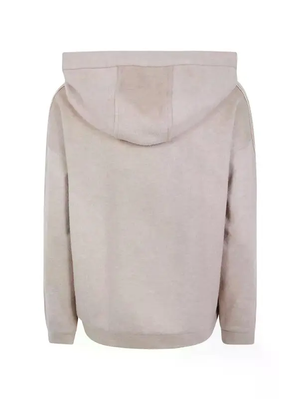 Max Mara Jersey Hooded Sweatshirt - Neutrals