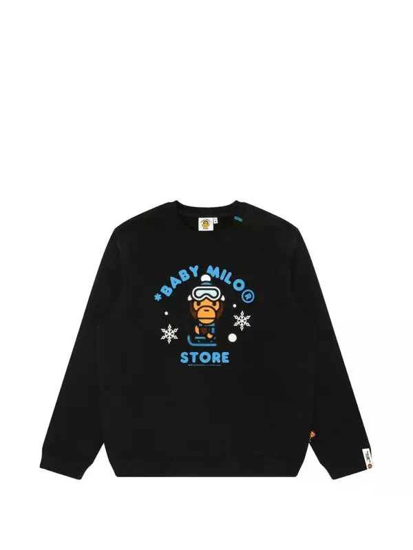 A BATHING APE Baby Milo Graphic-print Sweatshirt - Black