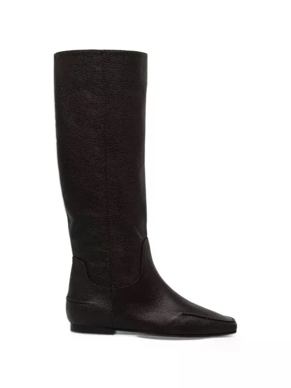 POLLINI Leather Square-toe Boots