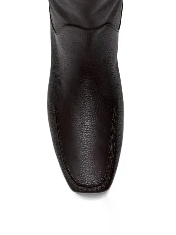 POLLINI Leather Square-toe Boots