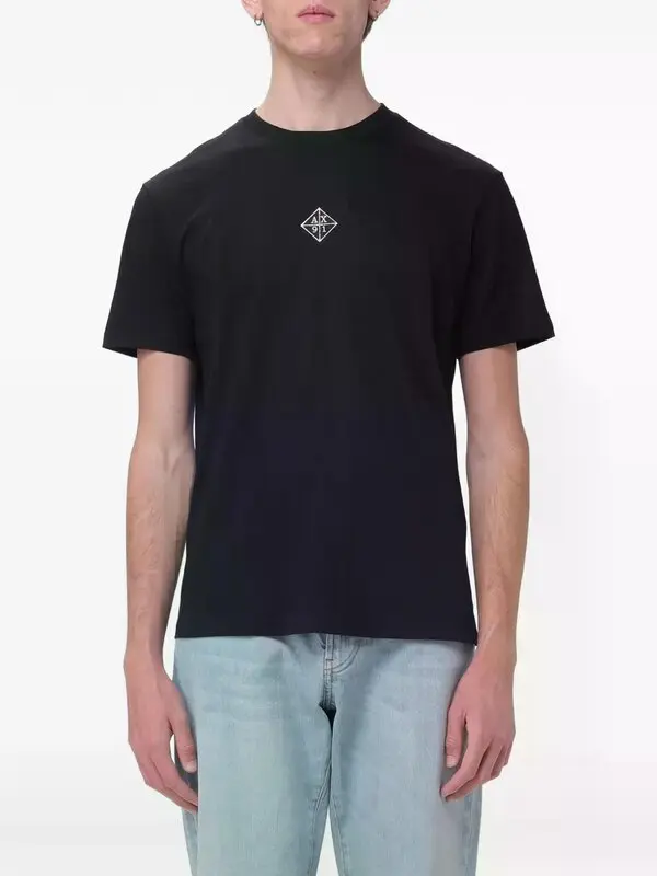 Armani Exchange Logo-embroidered Cotton T-shirt