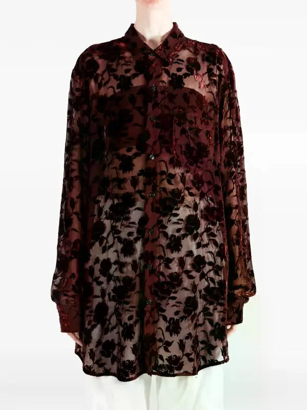 ANN DEMEULEMEESTER Elisabeth Floral-devoré Shirt