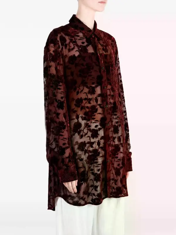 ANN DEMEULEMEESTER Elisabeth Floral-devoré Shirt