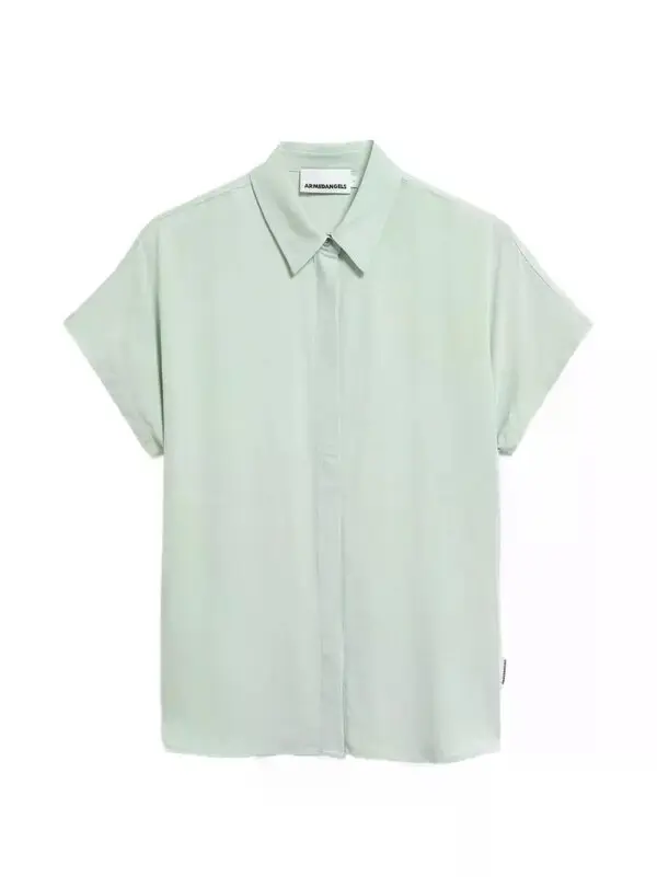 ARMEDANGELS Larisaana Short-sleeve Concealed-fastening Shirt - Green