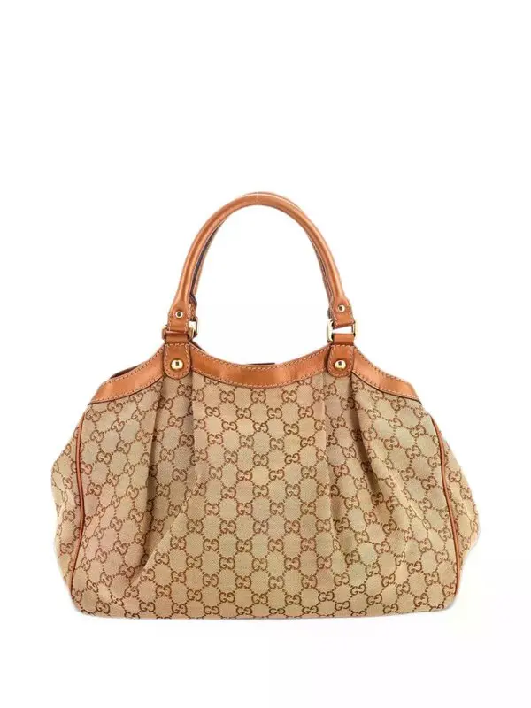 Gucci Sukey Gg Canvas With Leather Medium Tote Bag