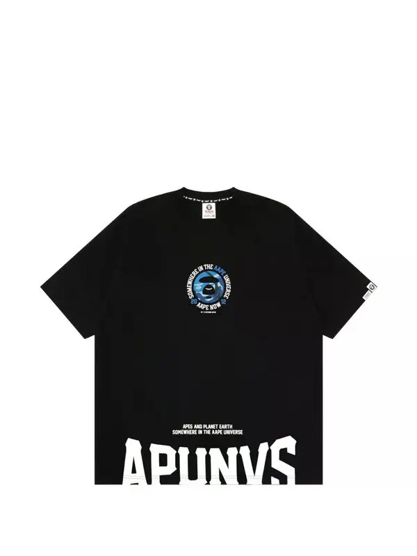 AAPE BY *A BATHING APE Moonface Logo-print T-shirt