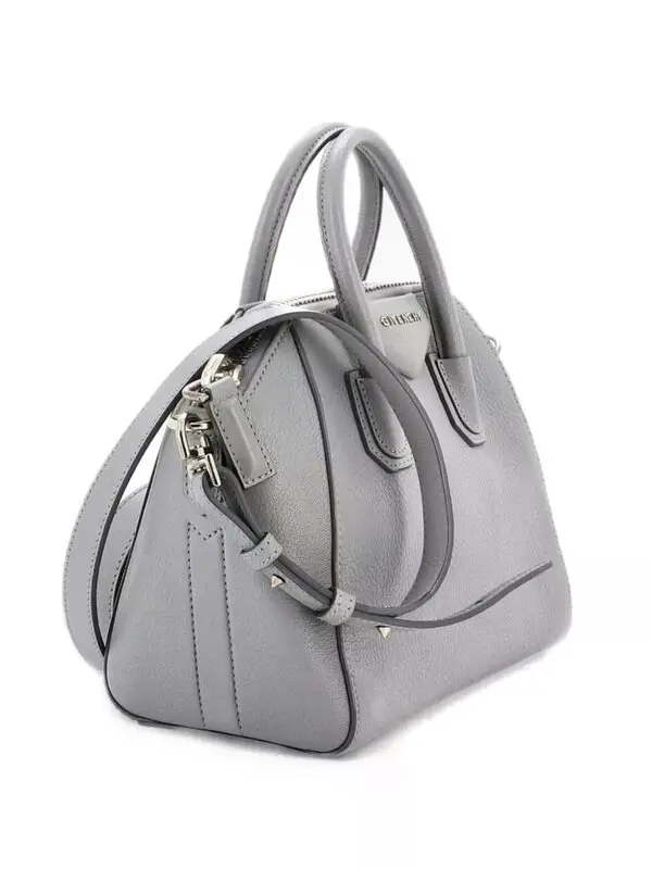 Givenchy Antigona Bag Leather Mini Crossbody Bag - Pearl Grey