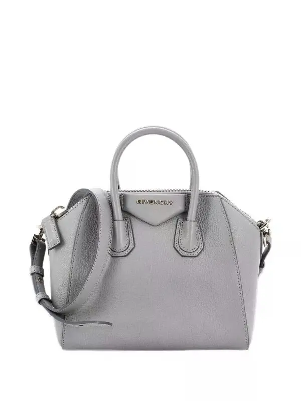 Givenchy Antigona Bag Leather Mini Crossbody Bag - Grey