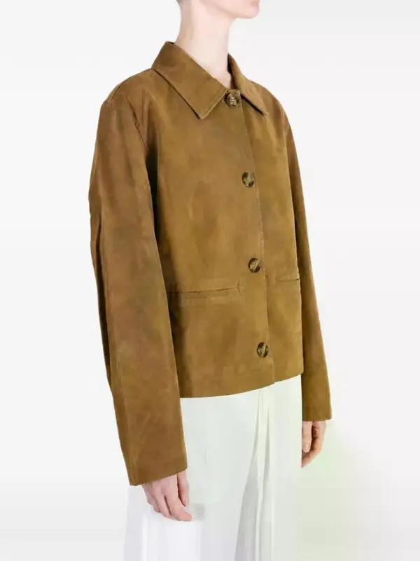 Free People Hera Button-front Leather Jacket
