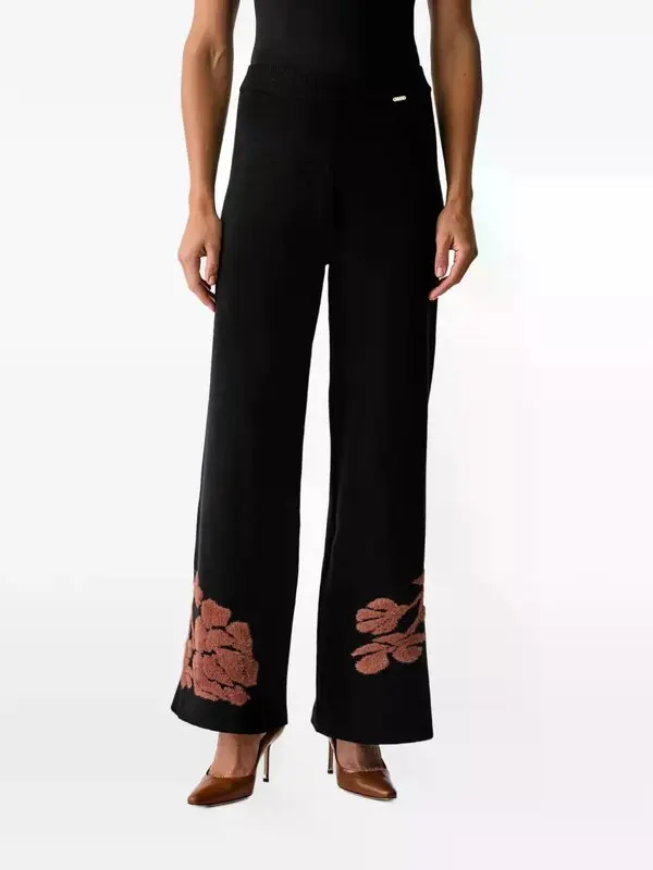 FRACOMINA Floral-intarsia Knitted Trousers
