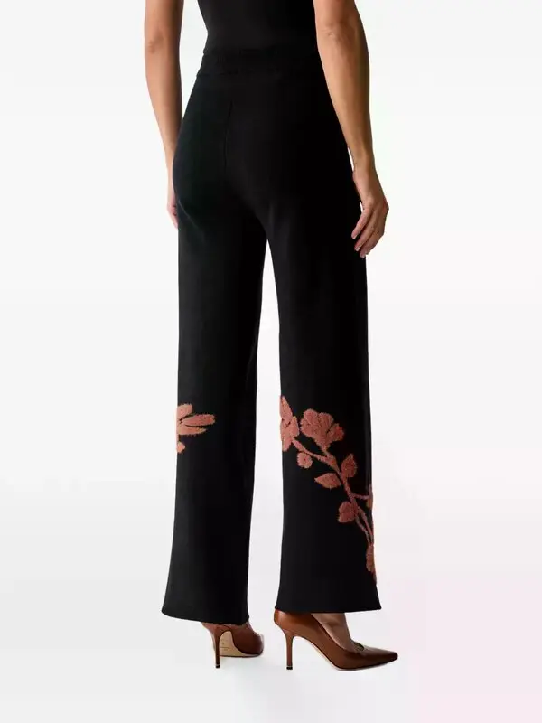 FRACOMINA Floral-intarsia Knitted Trousers