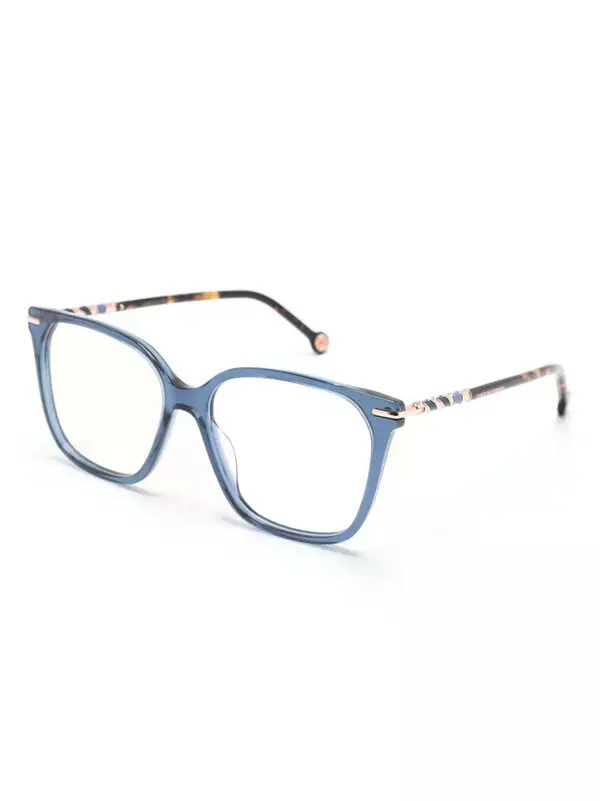 Carolina Herrera Tortoiseshell-effect Square-frame Glasses