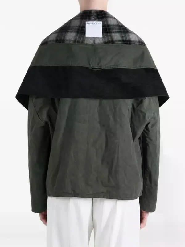 JULIE KEGELS Check-pattern Panelled Coat