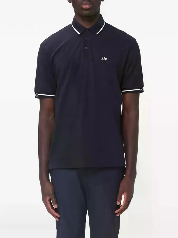 Armani Exchange Logo-embroidered Piqué Polo Shirt