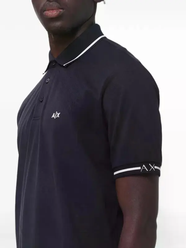 Armani Exchange Logo-embroidered Piqué Polo Shirt
