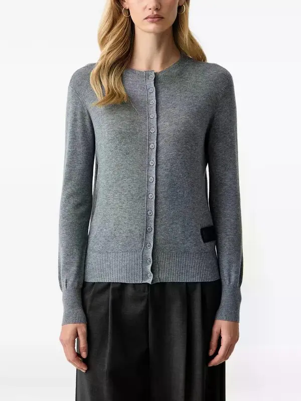 SILVIAN HEACH Logo-patch Button-up Cardigan - Grey