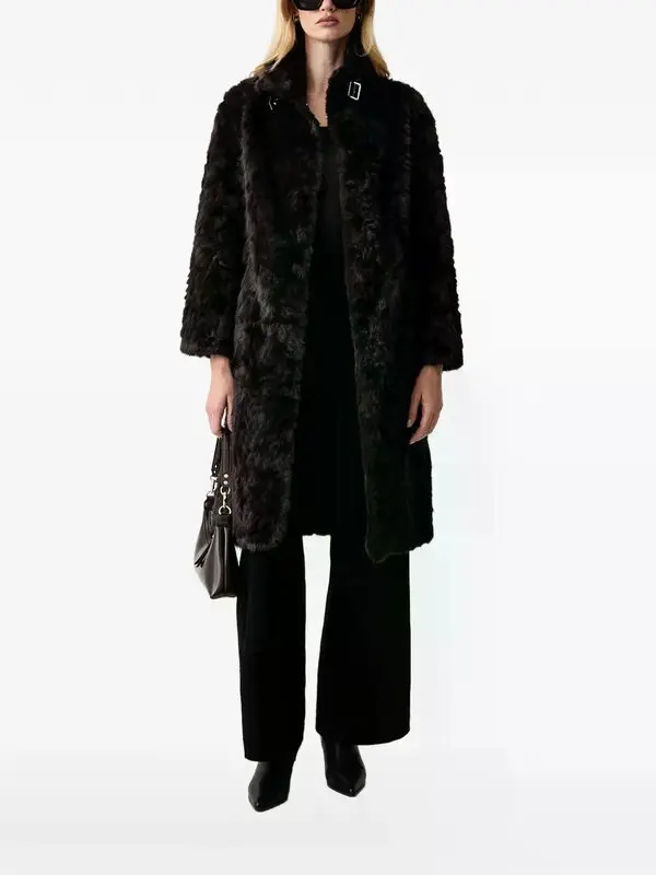 SILVIAN HEACH Buckle-collar Faux-fur Coat