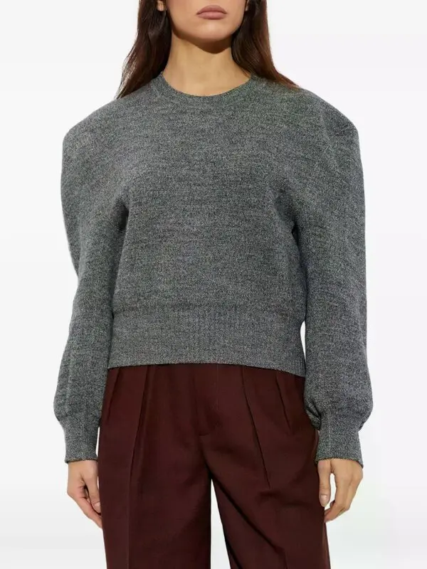 Issey Miyake Handsome Knit Round-neck Puff-sleeve Sweater