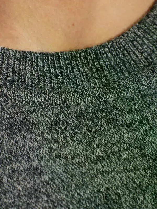 Issey Miyake Handsome Knit Round-neck Puff-sleeve Sweater