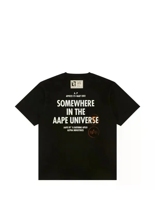 AAPE BY *A BATHING APE Multi-logo T-shirt - Green