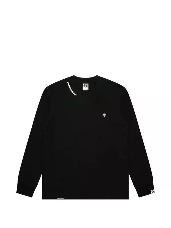 AAPE BY *A BATHING APE Aapenow Moonface Logo-patch T-shirt - Black
