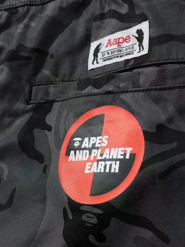 AAPE BY *A BATHING APE Camouflage-print Detachable-leg Trousers