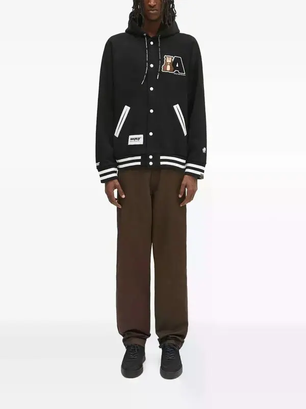 AAPE BY *A BATHING APE Aaper Logo-patch Hooded Jacket - Black