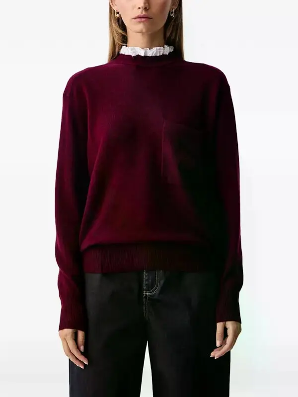 SILVIAN HEACH Logo-embroidered Chest-pocket Sweater - Red