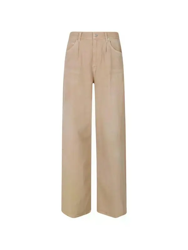 DONDUP Pleated Wide-leg Jeans - Neutrals