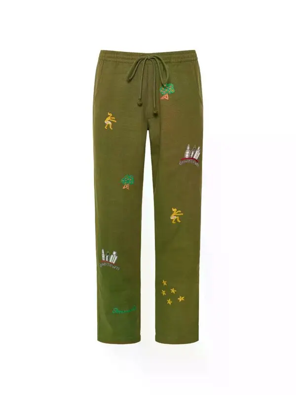 BAZISZT Embroidered Corduroy Trousers