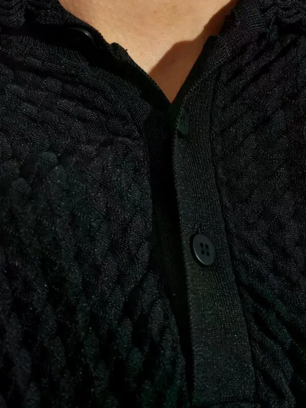 Issey Miyake Pleated Polo Shirt