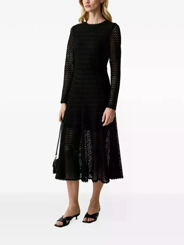 SILVIAN HEACH Crochet-knit Flared Midi Dress