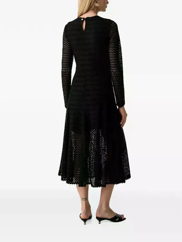 SILVIAN HEACH Crochet-knit Flared Midi Dress