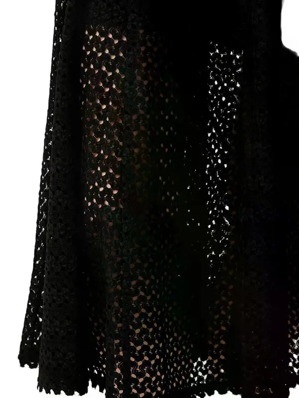 SILVIAN HEACH Crochet-knit Flared Midi Dress