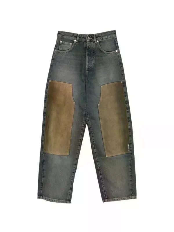 Off-White Corduroy-panelled Jeans - Blue