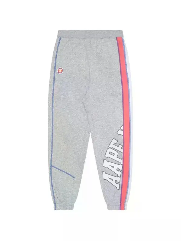 AAPE BY *A BATHING APE Moonface Logo-lettering Track Pants - Grey