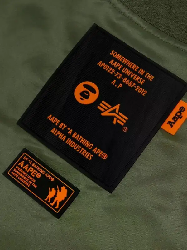 AAPE BY *A BATHING APE X Alpha Industries Bomber Jacket - Green