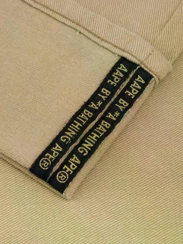 AAPE BY *A BATHING APE Embroidered Rolled-cuff Jeans