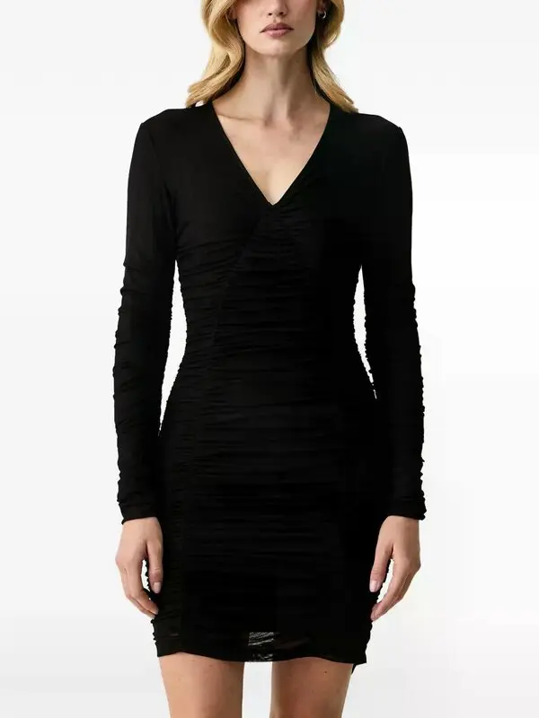 SILVIAN HEACH Ruched V-neck Mini Dress