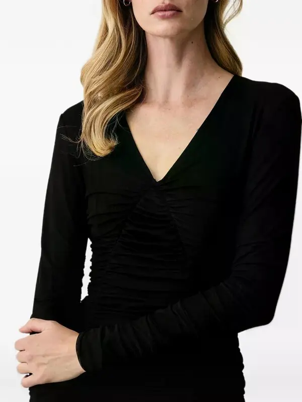 SILVIAN HEACH Ruched V-neck Mini Dress